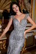 Feather Glitter Mermaid Long Dress Prom Dress Sweep/Brush Train Dresse ...