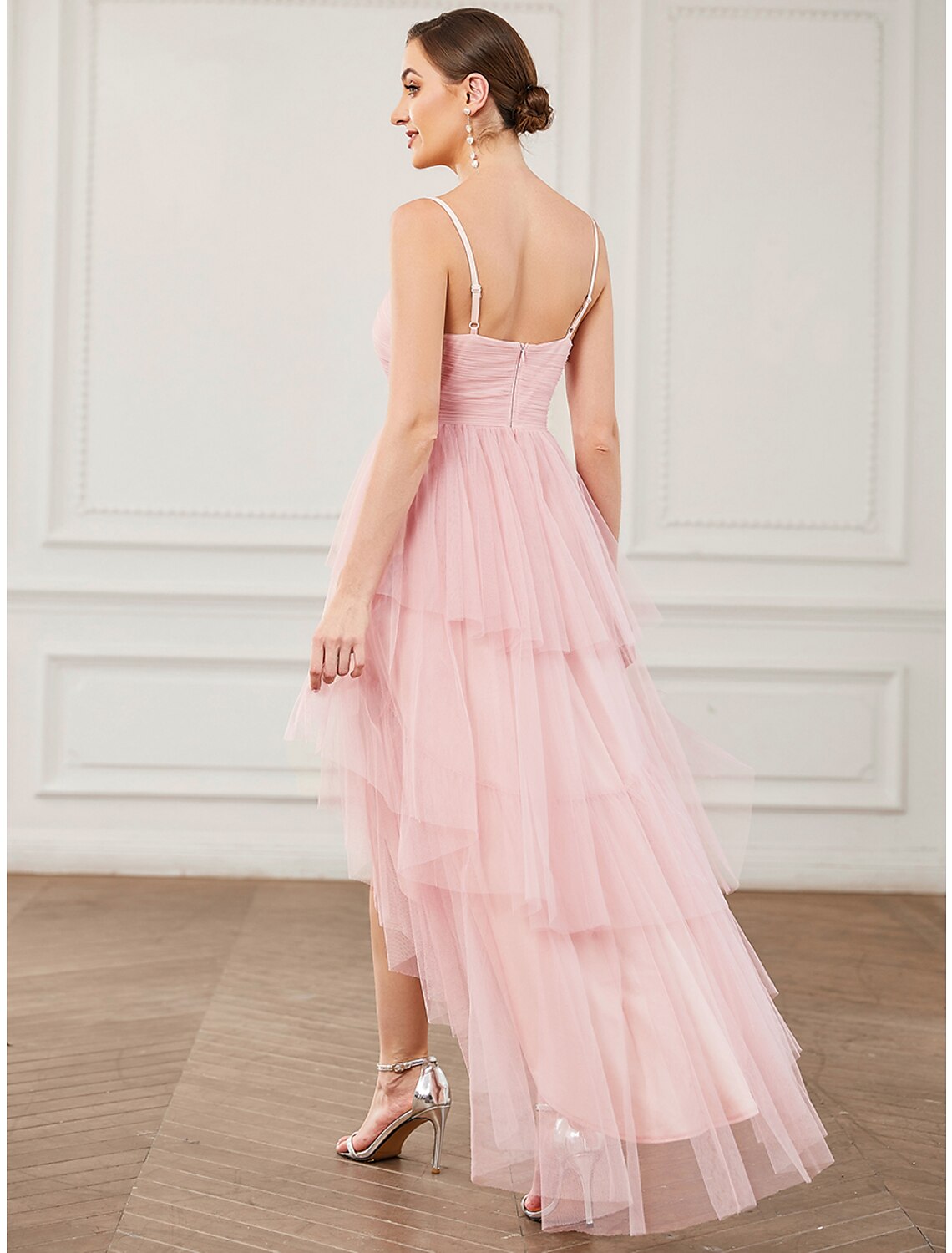 A-Line Party Dresses Vintage Dress Prom Knee Length Sleeveless Spaghet ...