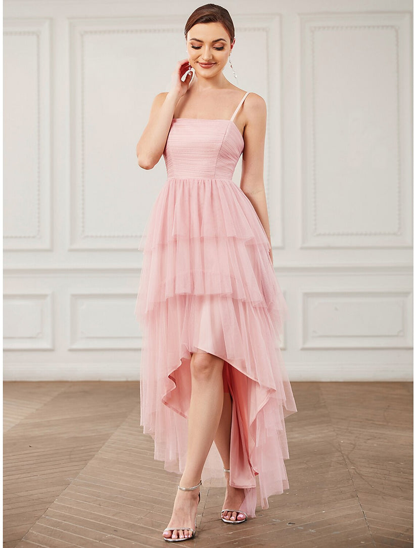 A-Line Party Dresses Vintage Dress Prom Knee Length Sleeveless Spaghet ...
